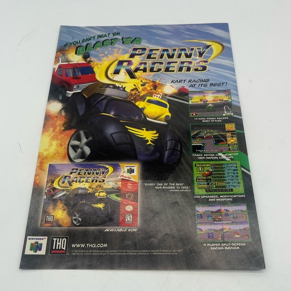 Nintendo | Accents | Nintendo 64 Penny Racers Game Print Ad | Poshmark